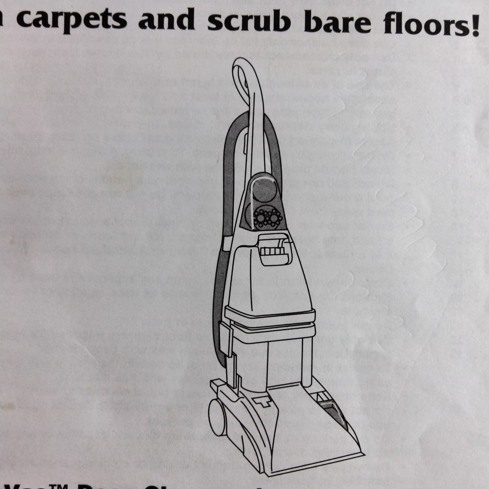 Hoover SteamVac LS Easy To Use Deep Cleaner Owners Manual | eBay