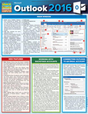 Microsoft Outlook 2016 (Quick Study Computer) - Paperback - GOOD 9781423226079| eBay