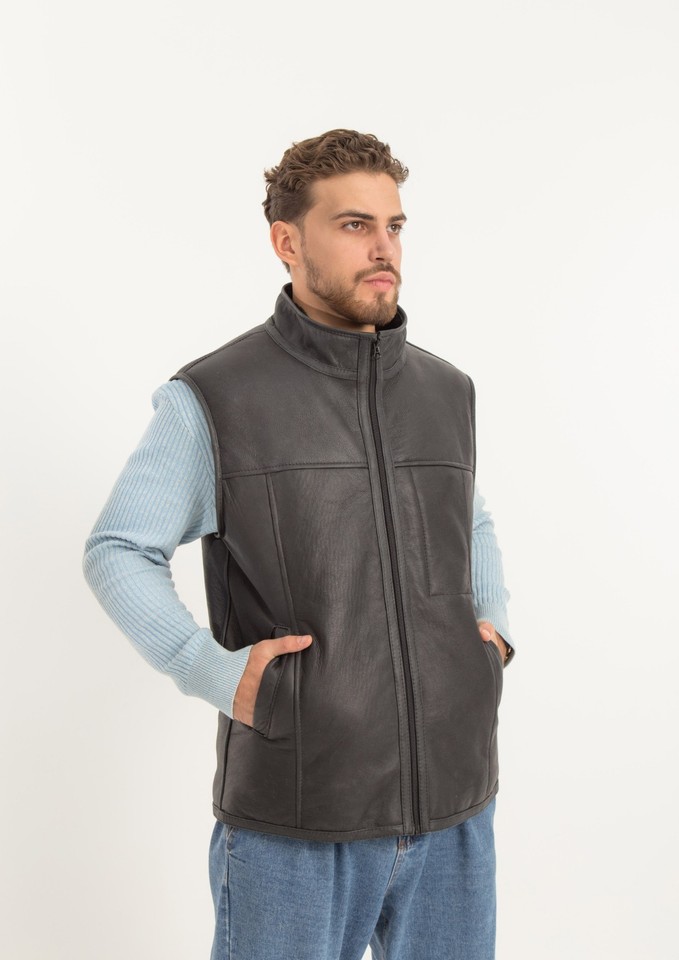 Shearling Vest Men |Real Sheepskin Leather Vest Gilet | REAL SHEARLING ...