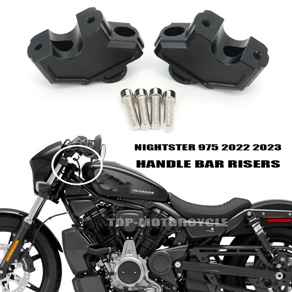 Motorcycle Comfort Mods XMT-MOTO Handlebar Risers For Harley Nightster ...