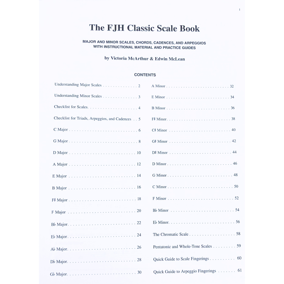The FJH Classic Scale Book | eBay