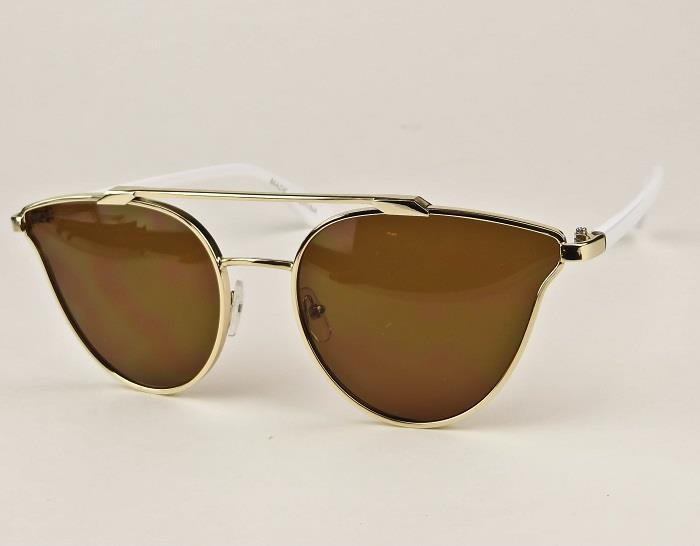 Modern Cat Eye Double Metal Wire Brow Bar Aviator Real Fashion ...