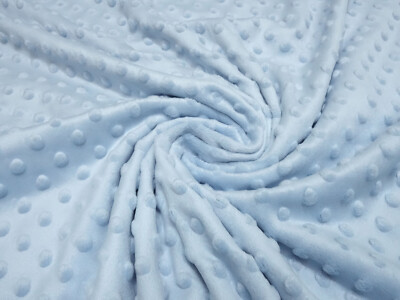 Stoff Flausch Kuschel Fleece Minky mit 3D Bubbels pastell baby blau ...