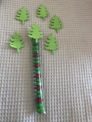 6x Christmas Tree CELLO Skinny TREAT LOLLY/LOOT BAGS STIX TUBES+ ...
