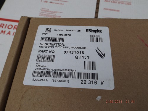 Simplex 4100-6078 Network IFC Card Modular. Factory 07431016 for sale ...
