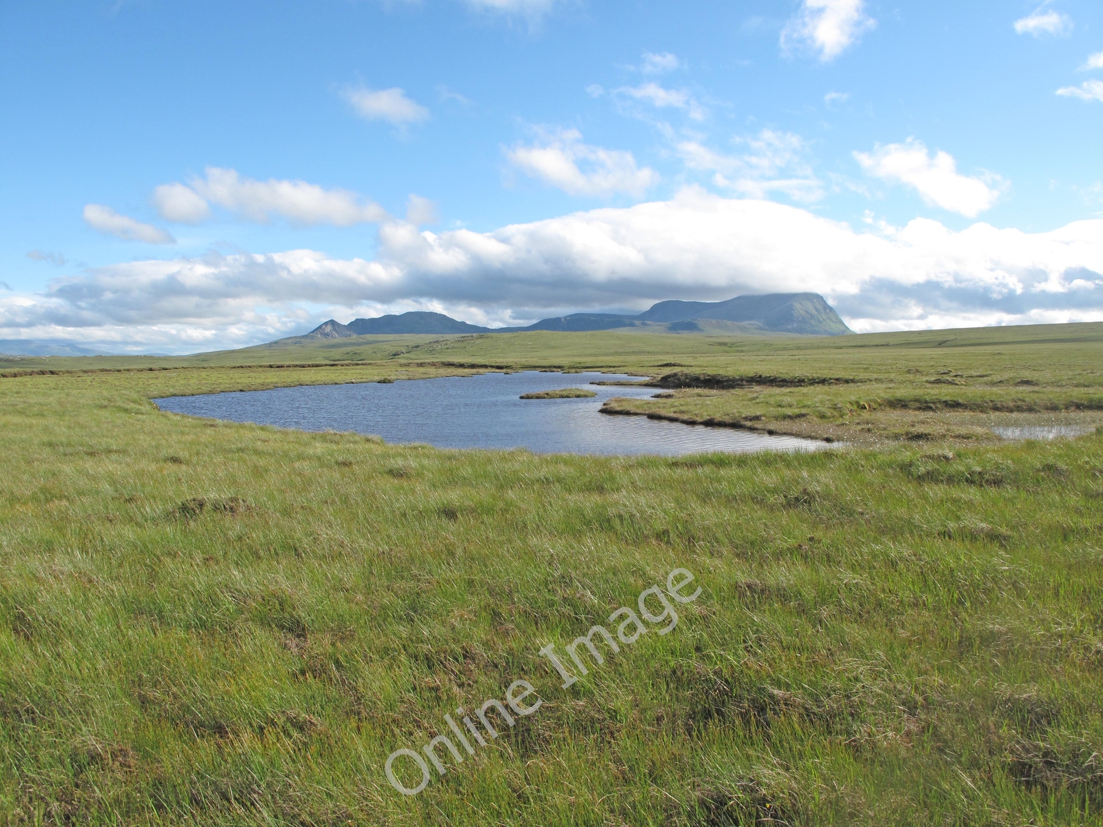 Photo 6x4 Dry Loch on the Moine Allt Bad nan Clach Only a shallow ...