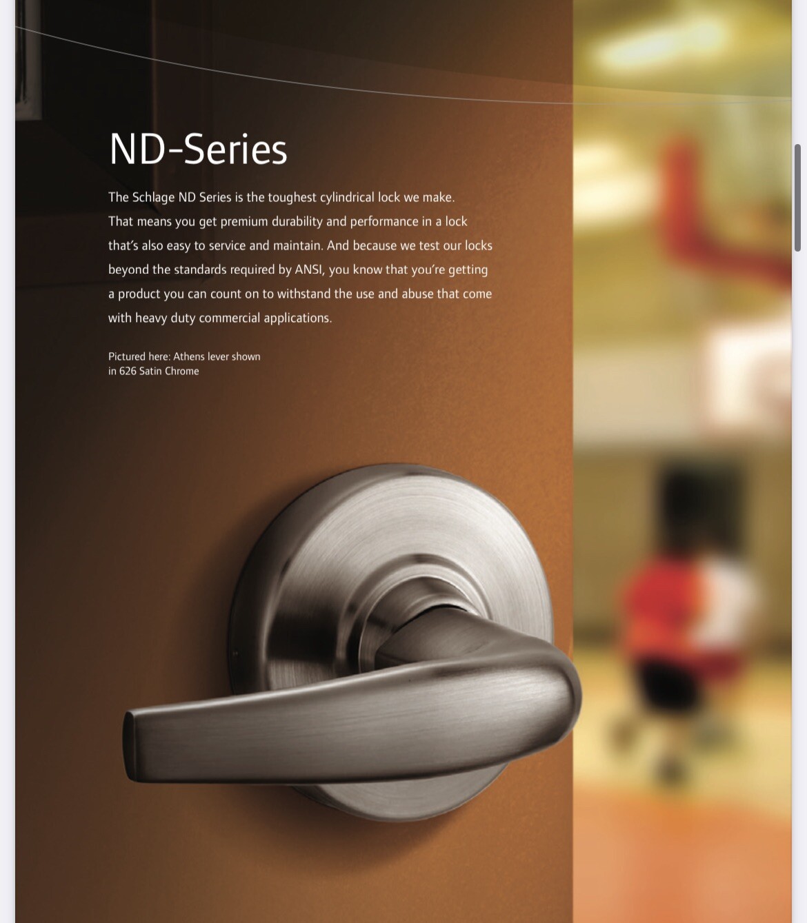 SCHLAGE ND ND10S-ATH-626 Athens Passage Latch Non Keyed Door Lever ...