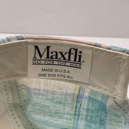 Vintage Maxfli Golf Hat Cap Leather Strapback Plaid USA Made | eBay