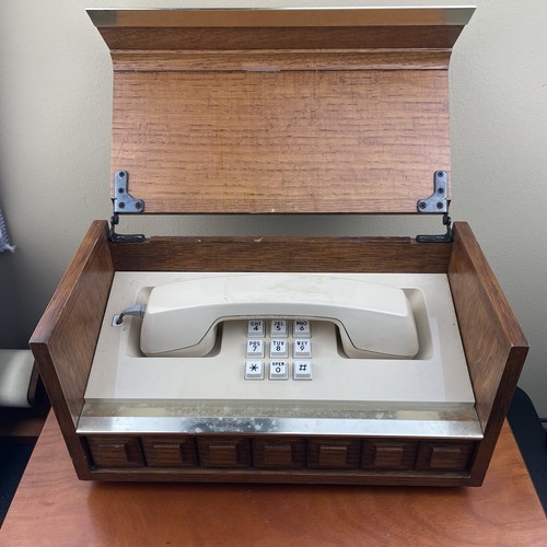Western Electric Vintage Mid Century Executive Stowaway Wood Box ...