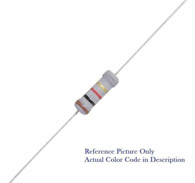 82K Ohm 1 Watt (1W) 5% Tolerance Metal Oxide Film Resistor (10 Pieces ...