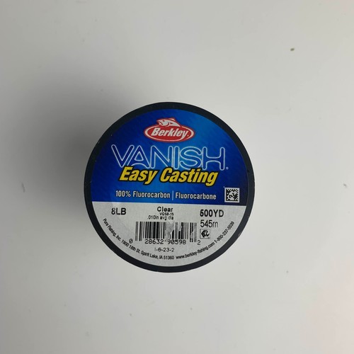 Berkley Vanish Fluorocarbon Fishing Line 8lb 500yds Spool Line Test NEW ...