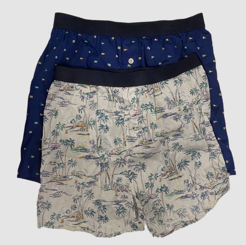 $25 Club Room Men's White Blue Cotton Graphic 2-Pack Underwear Boxer ...