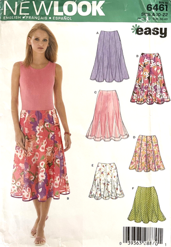 New Look Misses' Skirt Pattern 6461 Size 10-22 UNCUT | eBay