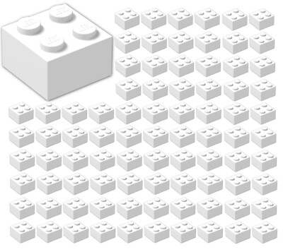☀️100x NEW LEGO 2x2 WHITE Bricks (ID 3003) BULK Parts City Building | eBay