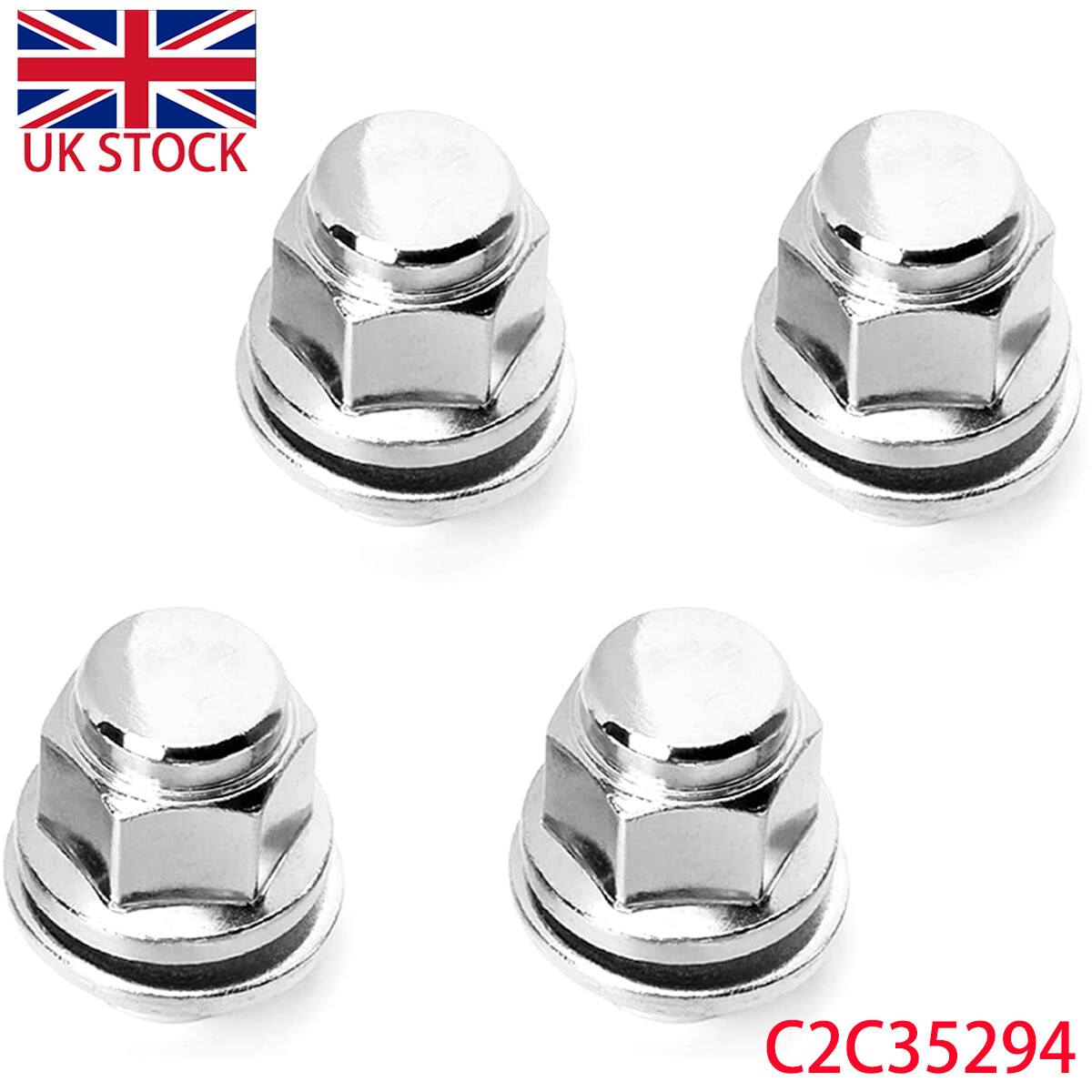 4PCS WHEEL NUT FOR Jaguar XJ / XF / S-Type / X-Type Part C2C35294 Jag ...