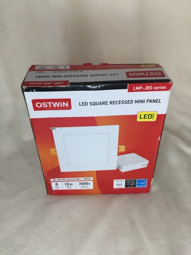 Ostwin LED Square Recessed Ceiling Light 0W-LMPJBS-6D1230-WH WHITE ...
