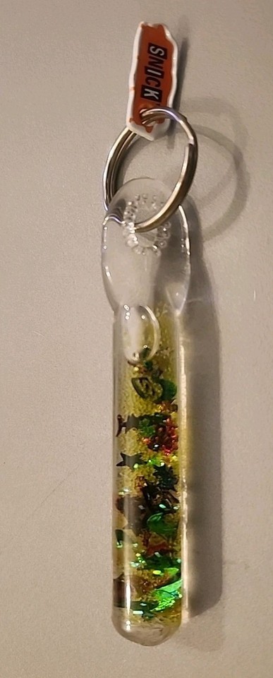 Nickelodeon SNICK Keychain ~ Glitter Filled Fob ~ 90's Promo Key Ring ...