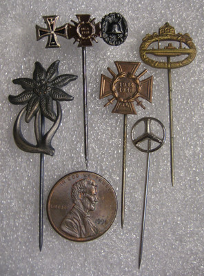 German Military Stick Pins lot of 5, mini size, ww1, 1950-s | eBay