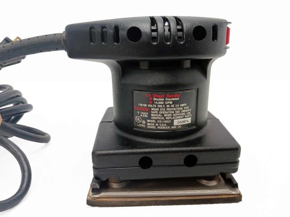Craftsman 315.116021 1/6 HP 1/4 Sheet Palm Sander Nice Shape - WORKS | eBay