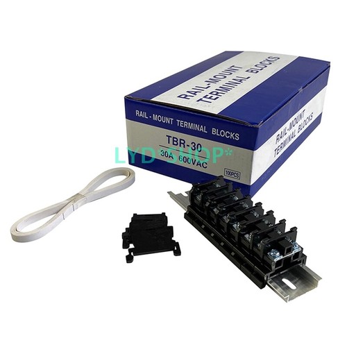 100PCS/Box Brand New TBR-30 Rail-Mount Terminal Blocks 30A 600VAC ...