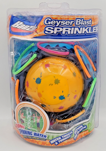 Banzai Geyser Blast SPRINKLER NEW Outdoor SPINNING Water Family Fun ...