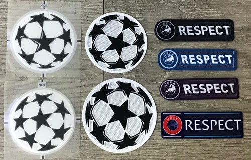 UCL UEFA Champions League Respect + Star Ball Patch Badge Parche ...