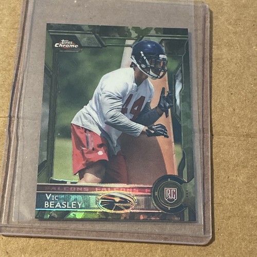 2015 Topps Chrome Mini Camo Refractors Football Card #101 Vic Beasley ...