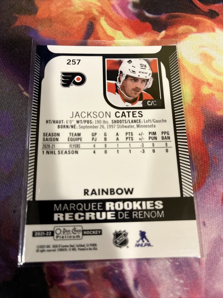 2021-22 OPC Platinum #257 Jackson Cates Marquee Rookies Rainbow | eBay