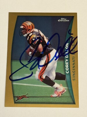 Corey Dillon 1998 Topps Chrome Authentic Signed Autograph Card ...