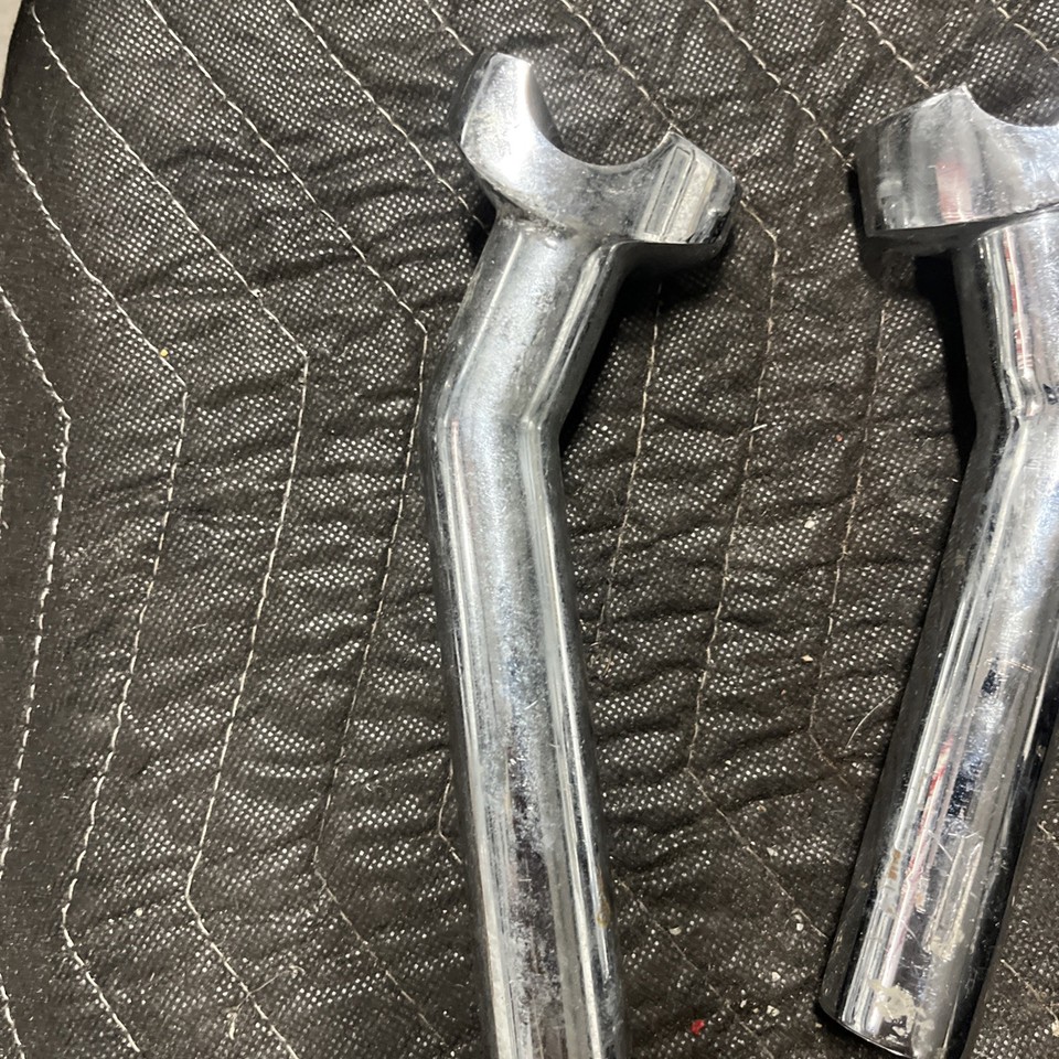 Harley Chopper Bobber Pullback Handlebar Risers 7” Chrome Shovel Dyna ...