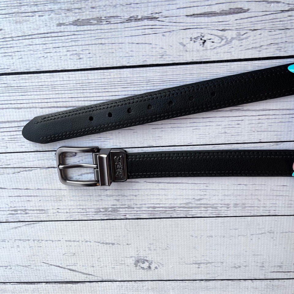 Levis Logo Gun Metal Buckle Mens Belt LG 30/32 Preppy Workwear Casual ...