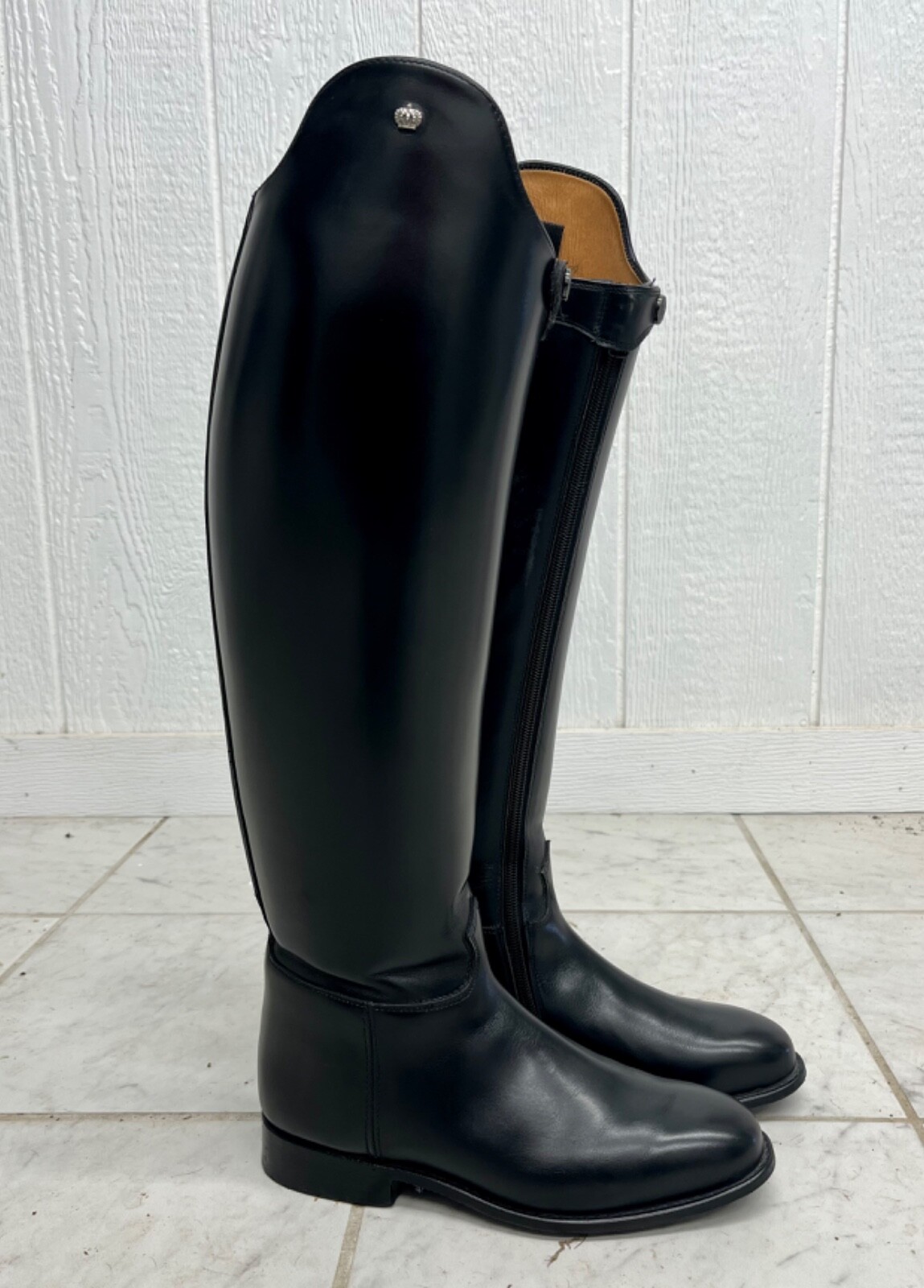 König Favorit Dressage Boots Size 7.5 with Front Zipper - 52 height, 38 ...