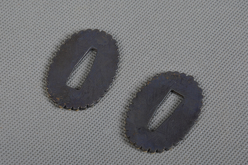 Brass Seppa Black Gold plated Pad Spacer Thick for Japanese Katana ...