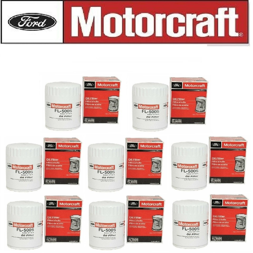8PC Genuine Ford OEM Motorcraft Engine Oil Filter FL500S AA5Z6714A NEW ...