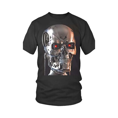 NEW Terminator 2 Judgment Day T1000 Endo-Skeleton Head Movie Tee Large ...