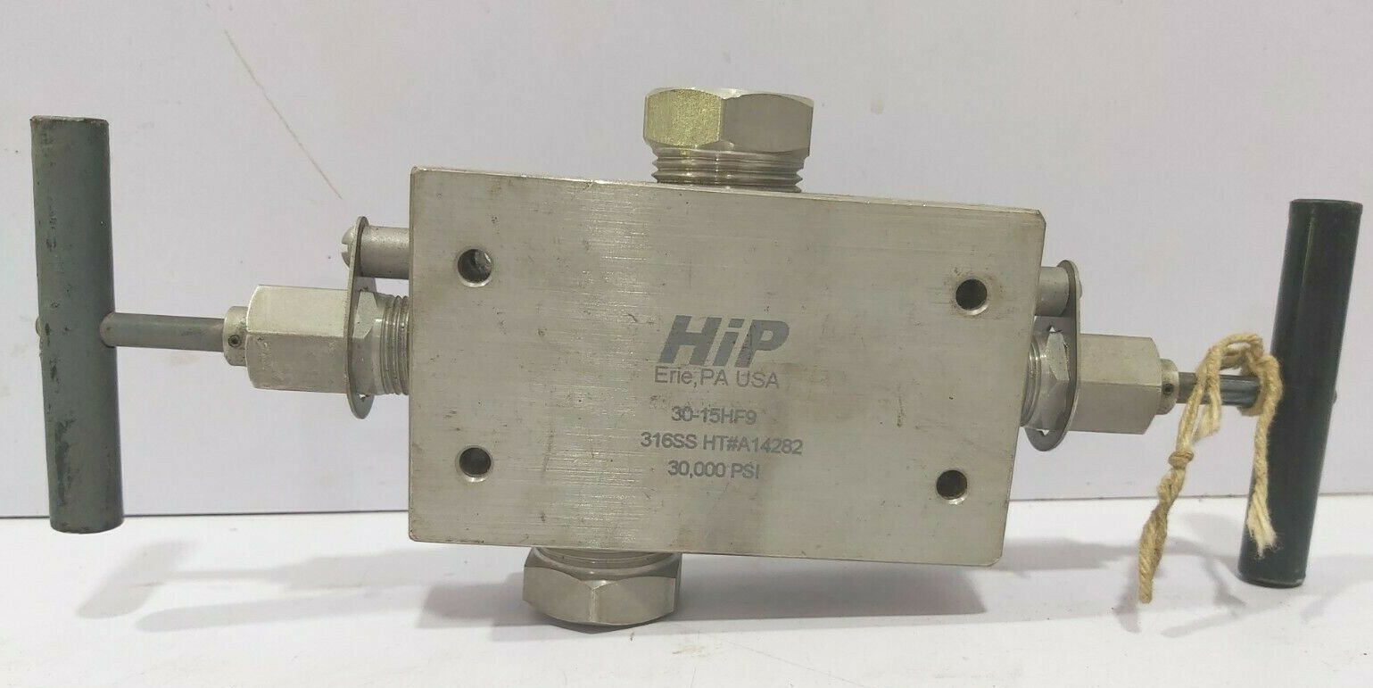 HIP 30-15HF9 3-WAY VALVE 316SS HT#A14282 30000-PSI 3015HF9 for sale ...