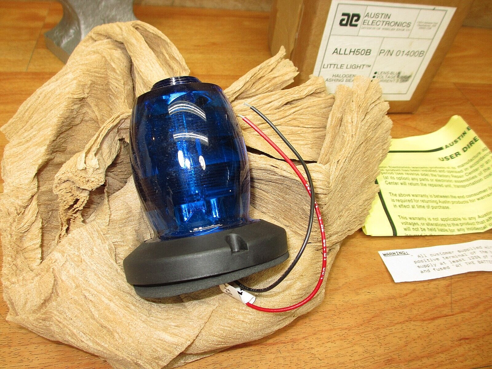 Austin Electronics ALLH50B *NEW* Beacon Blue Light Flashing Halogen ...