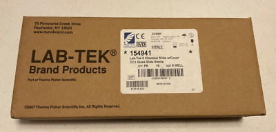 Thermo Fisher Lab-Tek II 8 Well Chamber Slide w/ Cover, CC2 Glass Slide ...