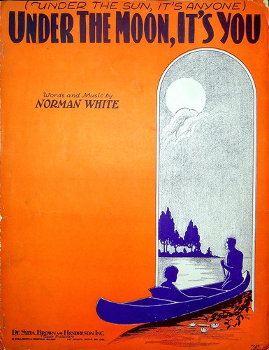 Sheet Music Under The Moon Its You Under The Sun Its Anyone Norman White 1930 | eBay
