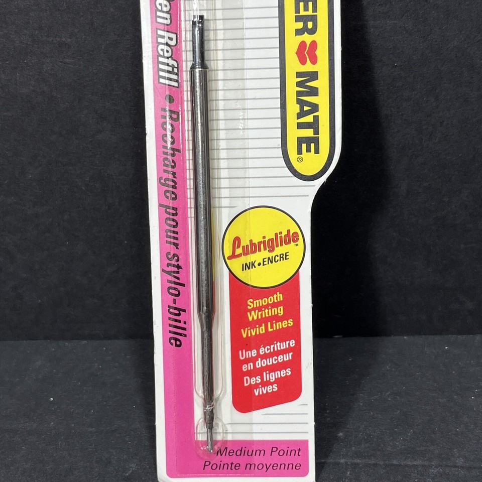 Papermate Lubriglide Ball Pen Refill Medium Point Black Ink New Lot 2 ...