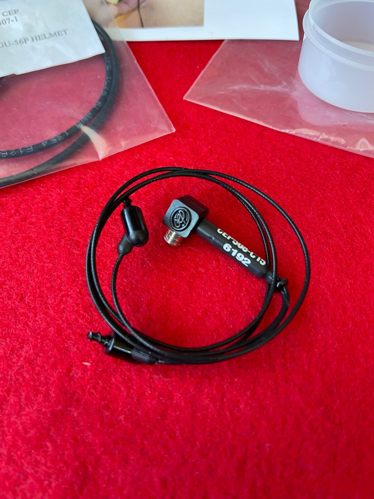 GENTEX HGU CEP KIT FLIGHT HELMET DUAL EARPHONE CEP 508 - C15 24" EXT ...