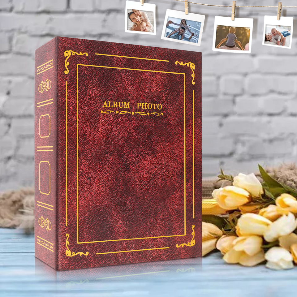 Traditional 6"X4" Photo Album Memo Holder Photo Album with 200 Pockets🎁 ...