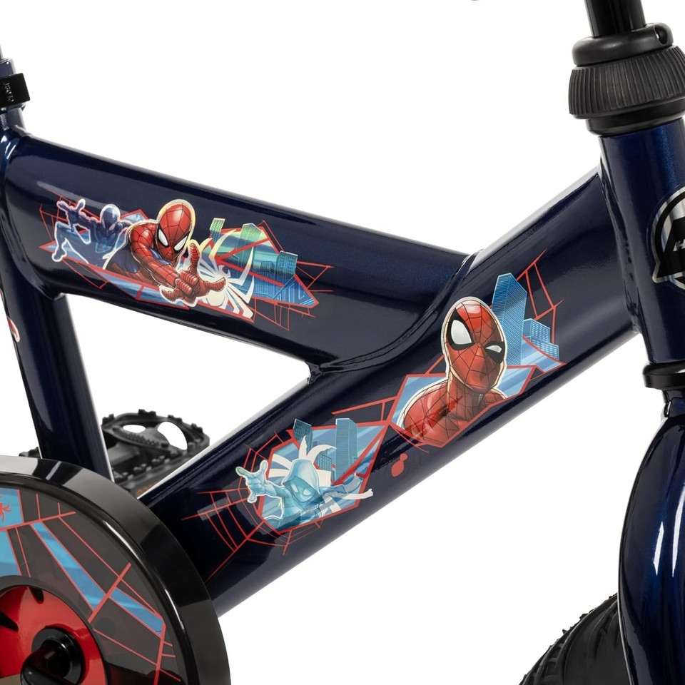 Beginner-Friendly 16-Inch Spider-Man Bike with Removable Training ...