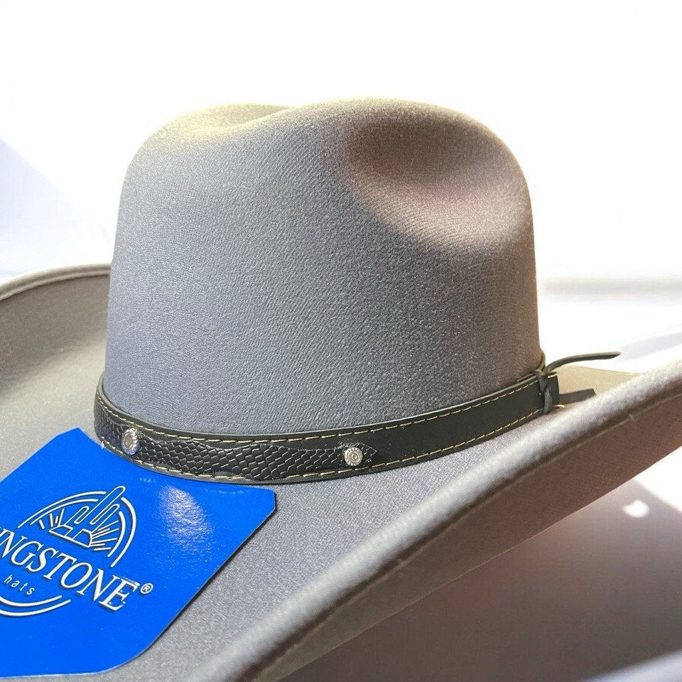Gray Felt Cowboy Hat. Men’s Western Ranch Style Hat. Sombrero Vaquero ...