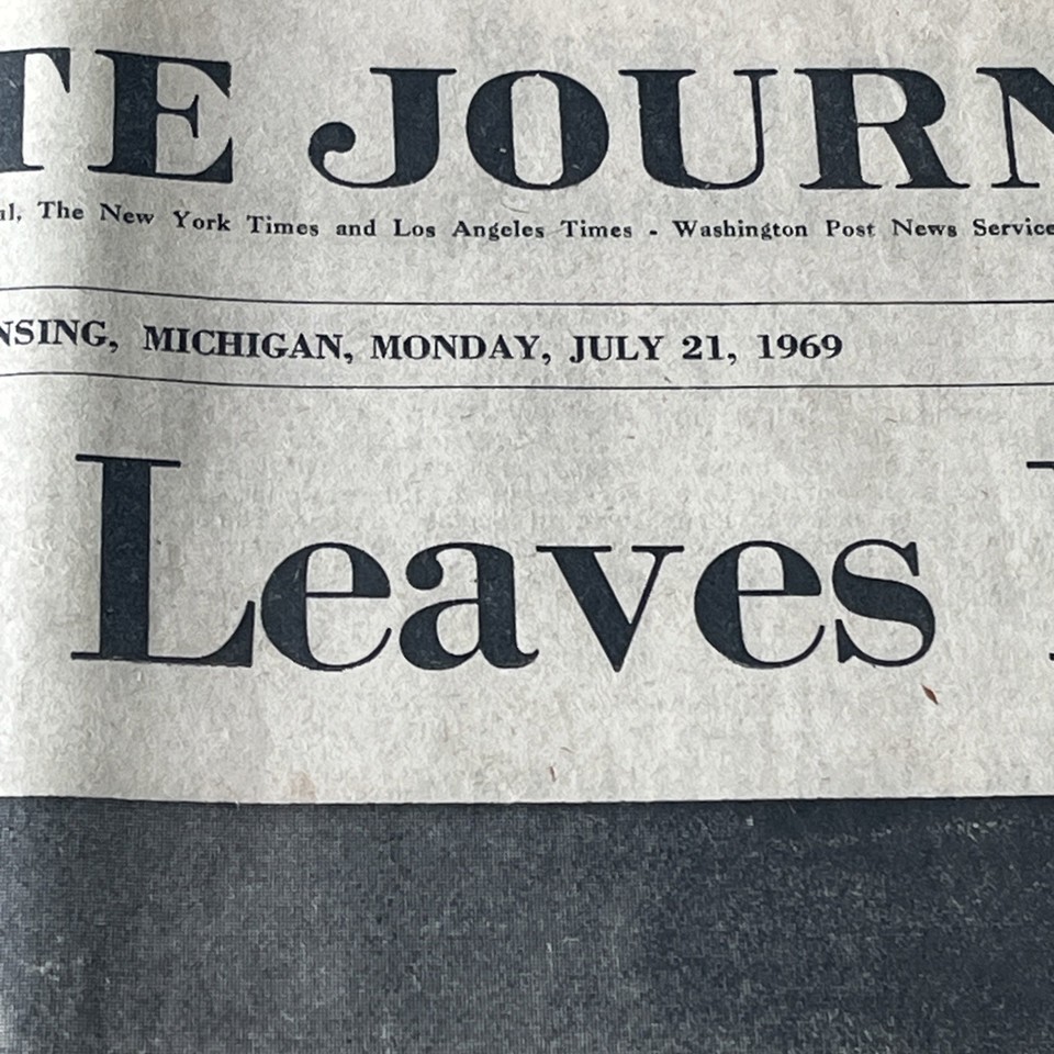 Moon Landing Newspaper – July 21, 1969 – Apollo 11 Spacewalk – Vintage ...