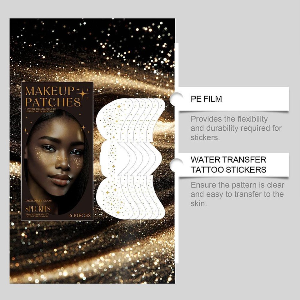 6 Pcs Sexy Fake Freckles Face Tattoo Makeup Stickers Decal Freckle ...