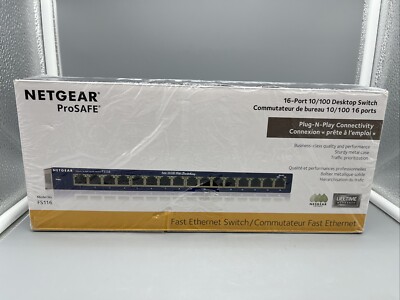 Brand New NETGEAR ProSafe (GS116) 16-Ports External Switch IN ...