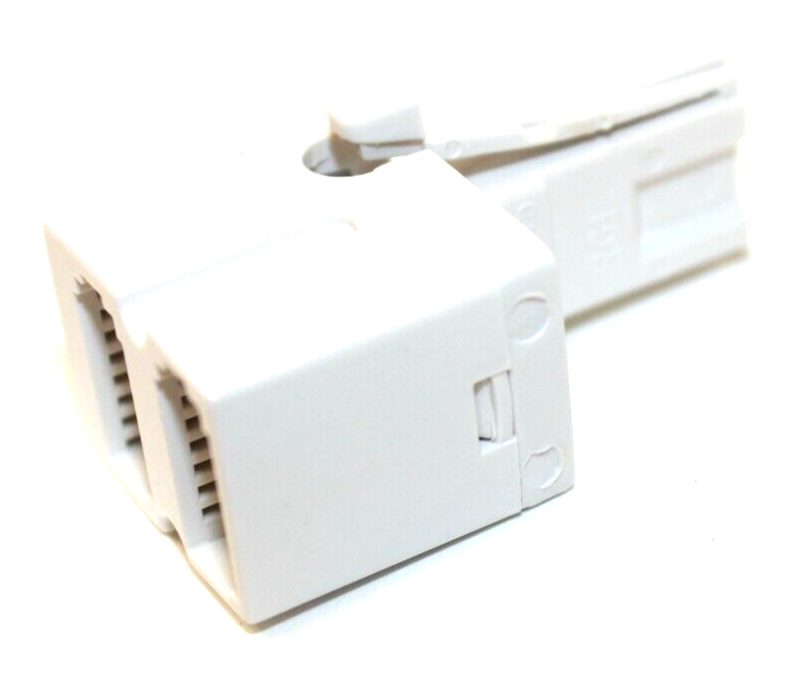 2 Way BT Telephone line Phone Socket splitter converter Y adapter One ...