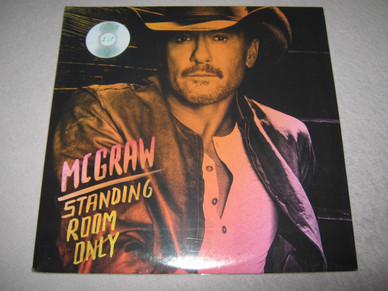 TIM McGRAW Standing Room Only NEW SEALED Gatefold Double CLEAR COLOR ...