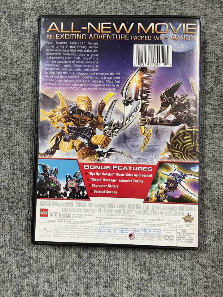 Bionicle: The Legend Reborn - DVD By Dee Bradley Baker - TESTED ...